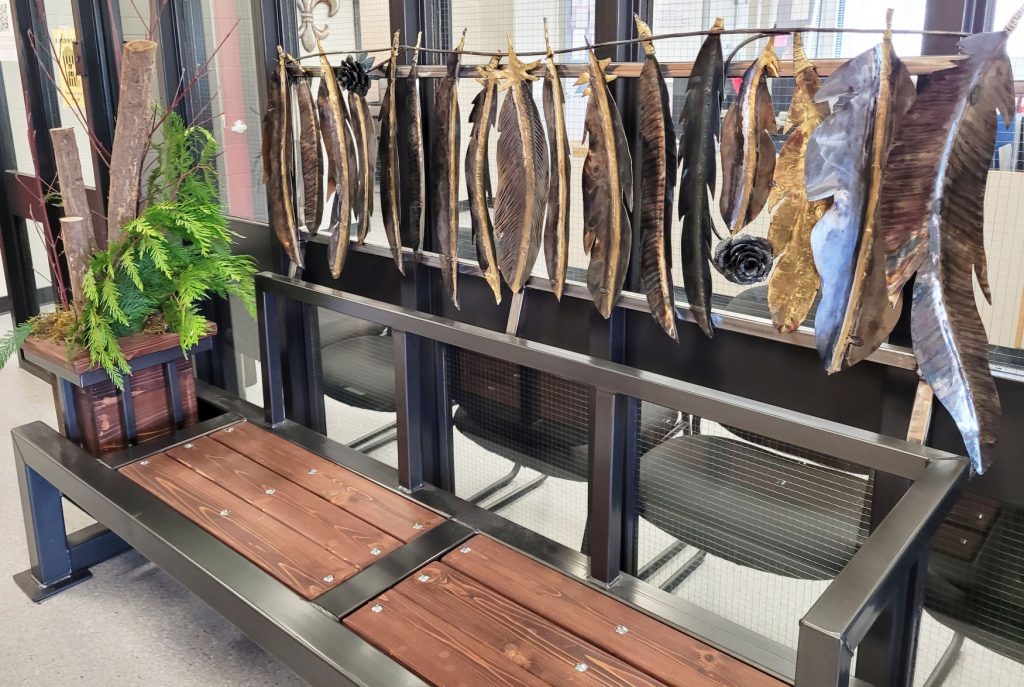 Art meets welding to create Indigenous garden bench – TRU Newsroom