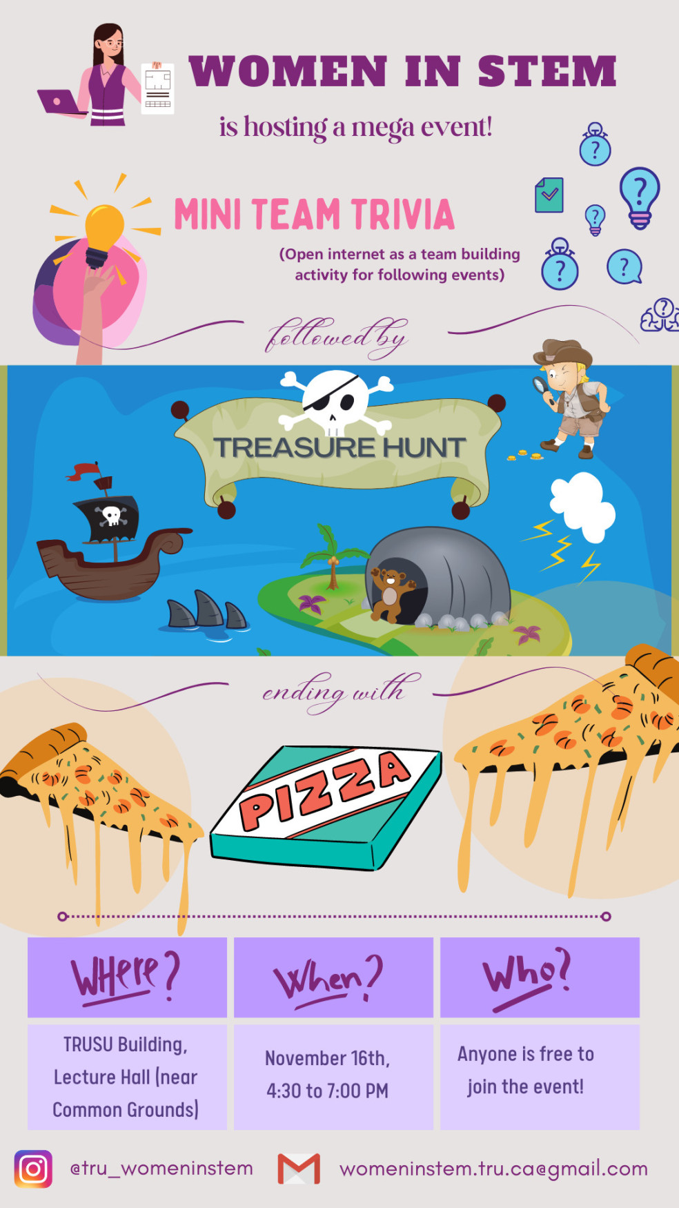 Women in STEM TRIVIA and Treasure Hunt Evening – TRU Newsroom