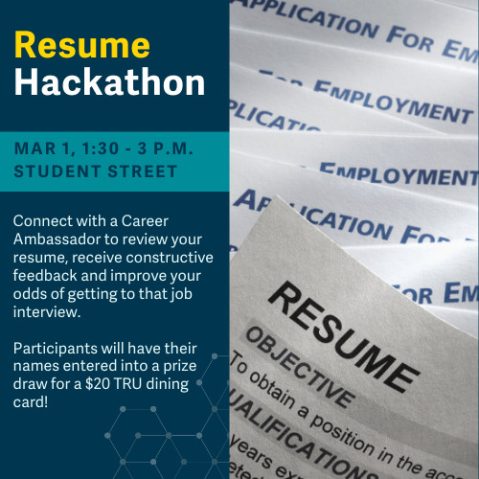 Career Ambassador Tabling Workshop – Resume Hackathon – TRU Newsroom