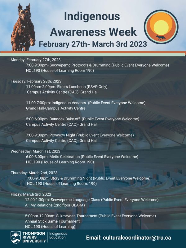 Indigenous Awareness Week – TRU Newsroom