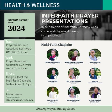 Interfaith Harmony Week – TRU Newsroom