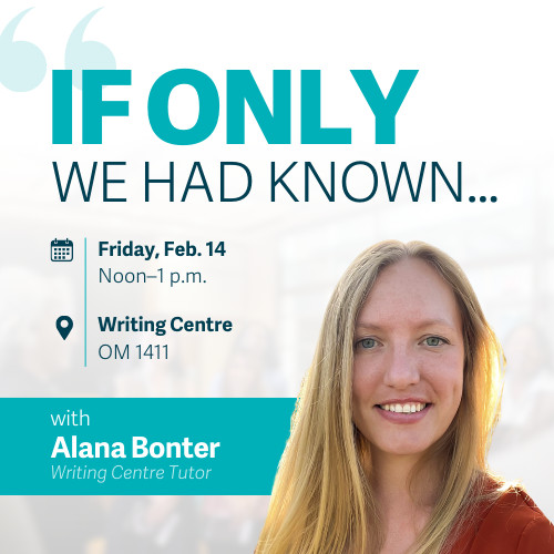 If only we had known – workshop – TRU Newsroom