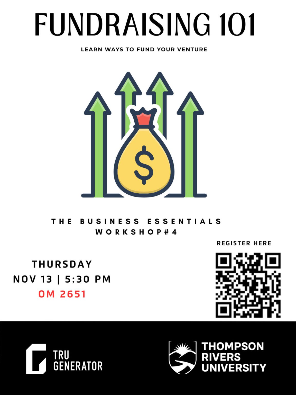 Fundraising 101 – business essentials workshop – TRU Newsroom